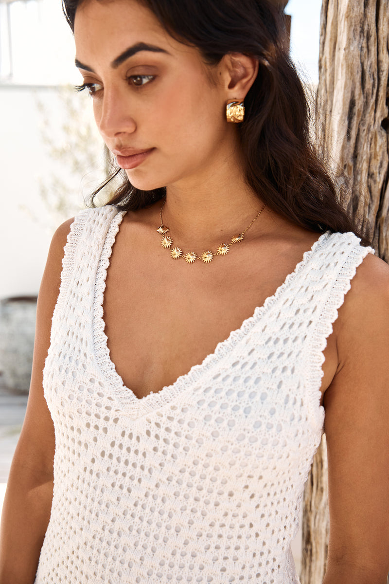 18k Gold Plated Bronze Perfection Necklace Gold | Fortunate One
