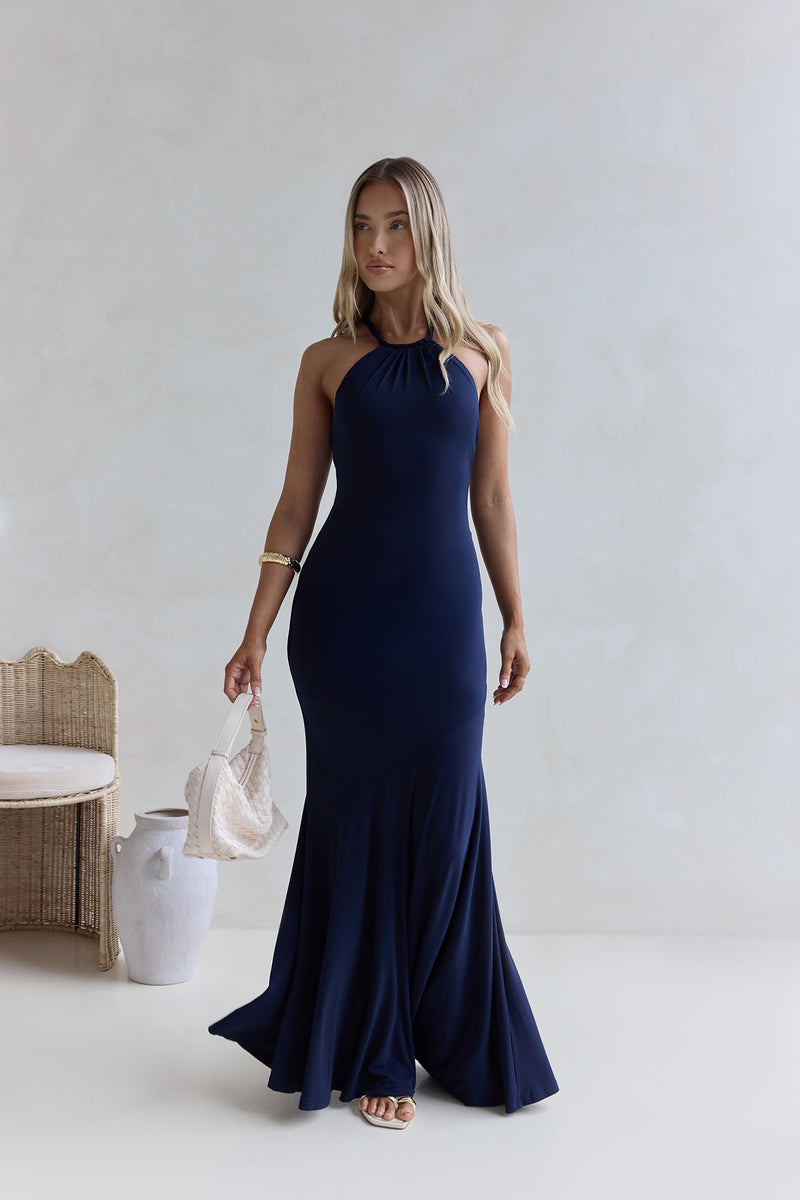 Sunbeam Drift Maxi Dress Navy | Fortunate One