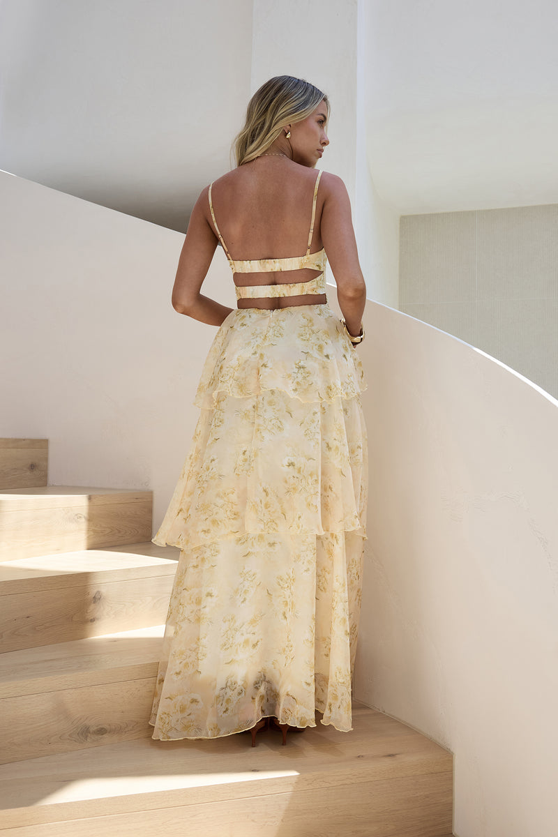 Shining Suns Maxi Dress Yellow | Fortunate One