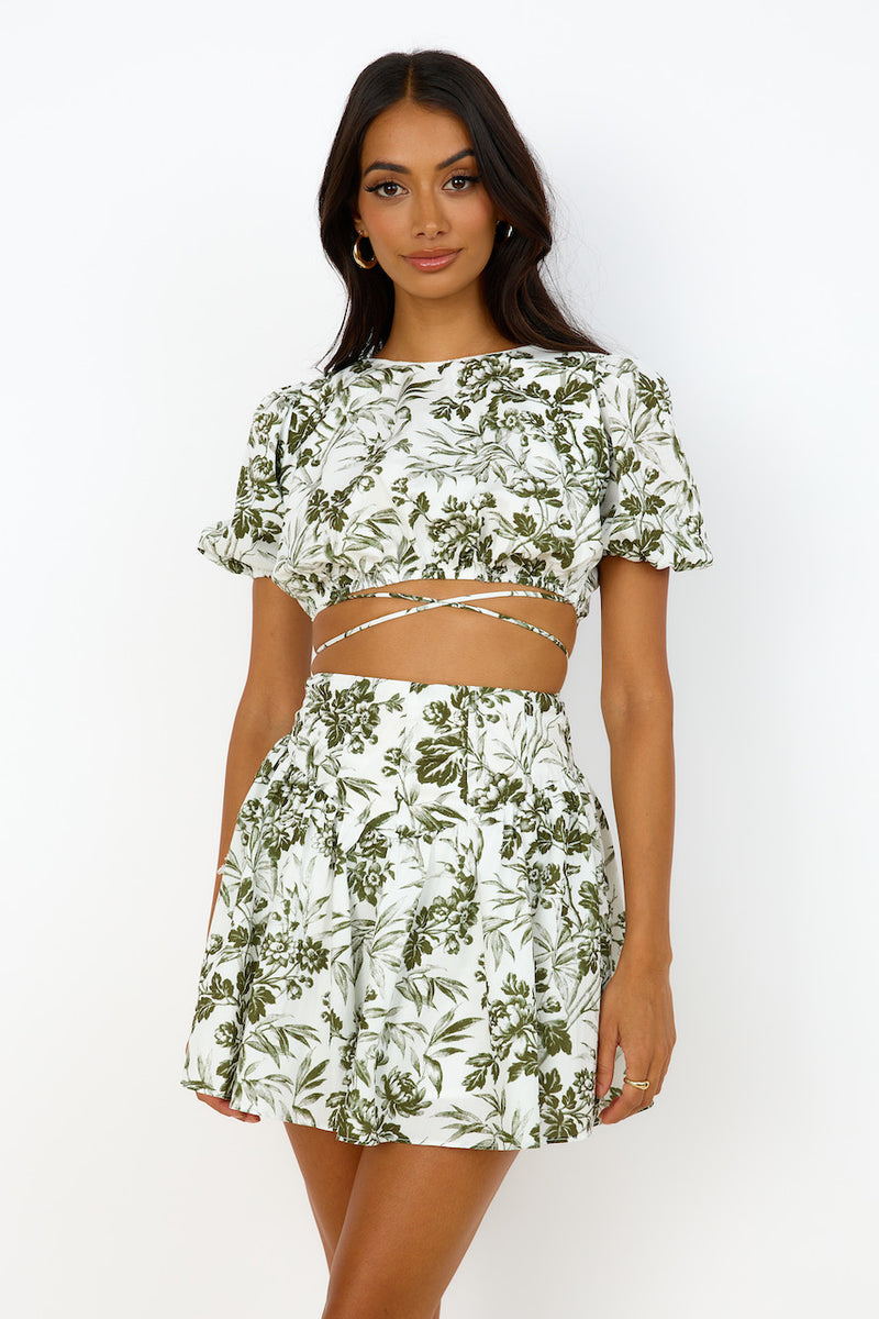 Olive Branch Dress Green | Fortunate One