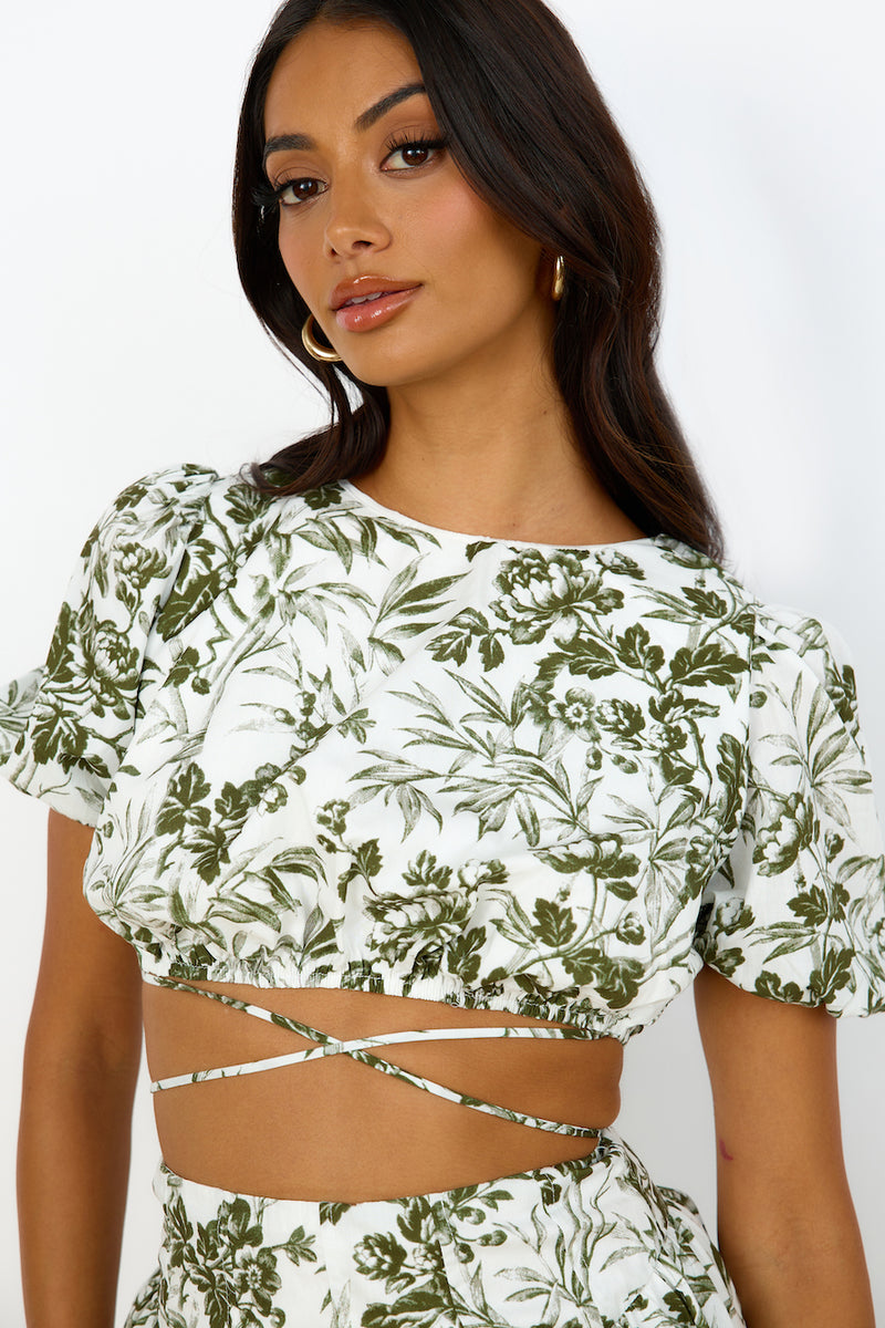 Olive Branch Dress Green | Fortunate One