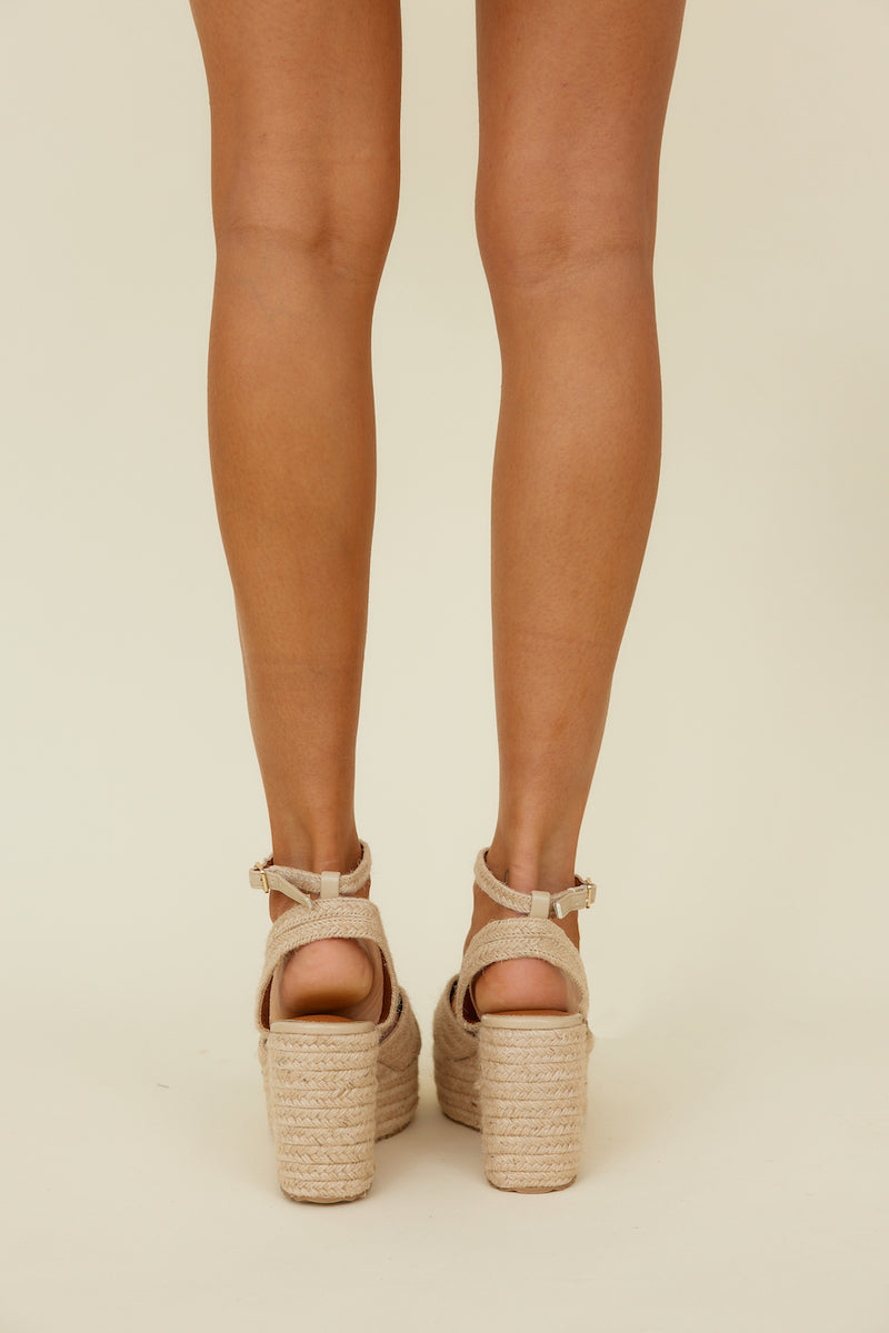 VERALI Callie Espadrille Wedges Natural Rope | Fortunate One
