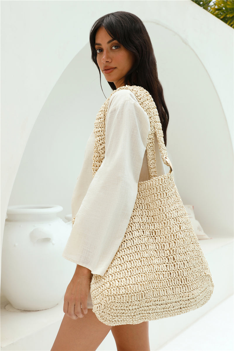 BILLINI Ocean Tote Bag Natural Raffia | Fortunate One